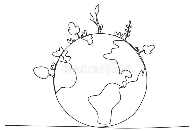 Earth and Trees are Icons of World Environment Day Stock Vector ...