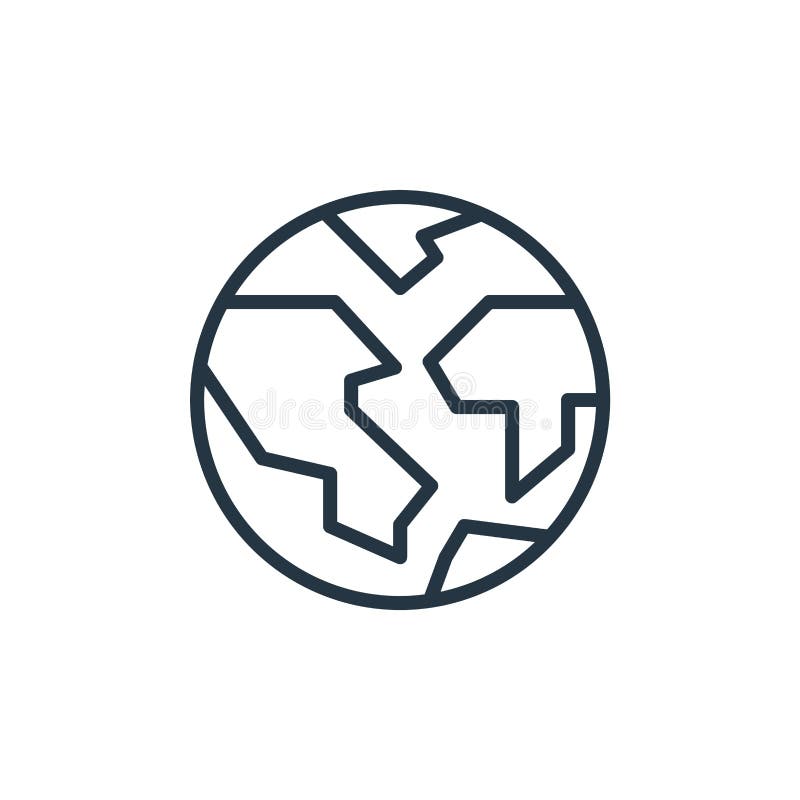 Earth Vector Icon. Earth Editable Stroke. Earth Linear Symbol for Use ...