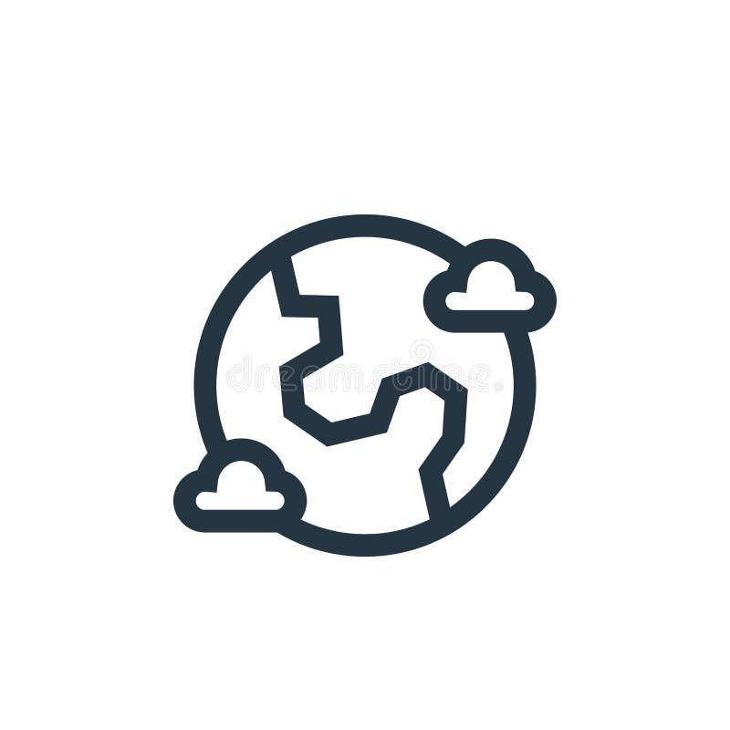 Earth Vector Icon. Earth Editable Stroke. Earth Linear Symbol for Use ...