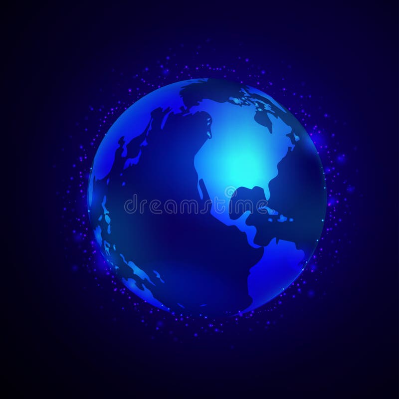 Earth Vector Space Background Stock Vector - Illustration of light ...