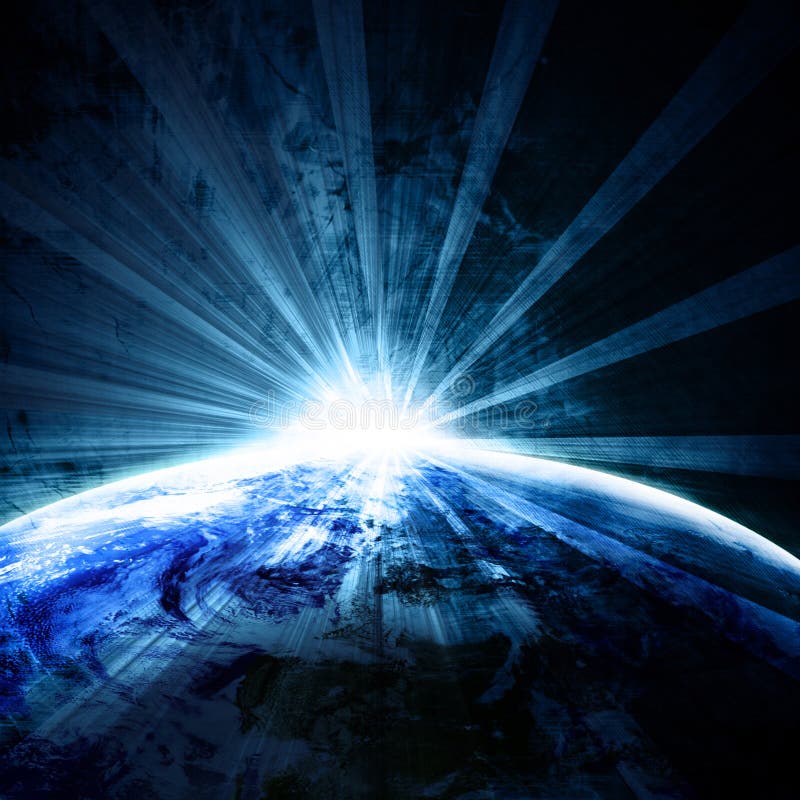 Earth view stock illustration. Illustration of sunlight - 7184395