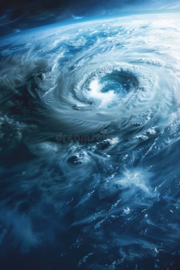 Earth View with a Central Spiral, Suitable for Science and Technology ...