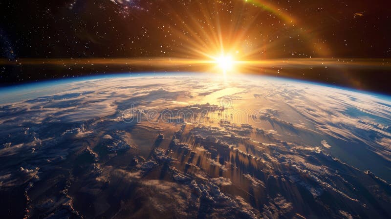 Earth View from the International Space Station Highlighting Continents ...