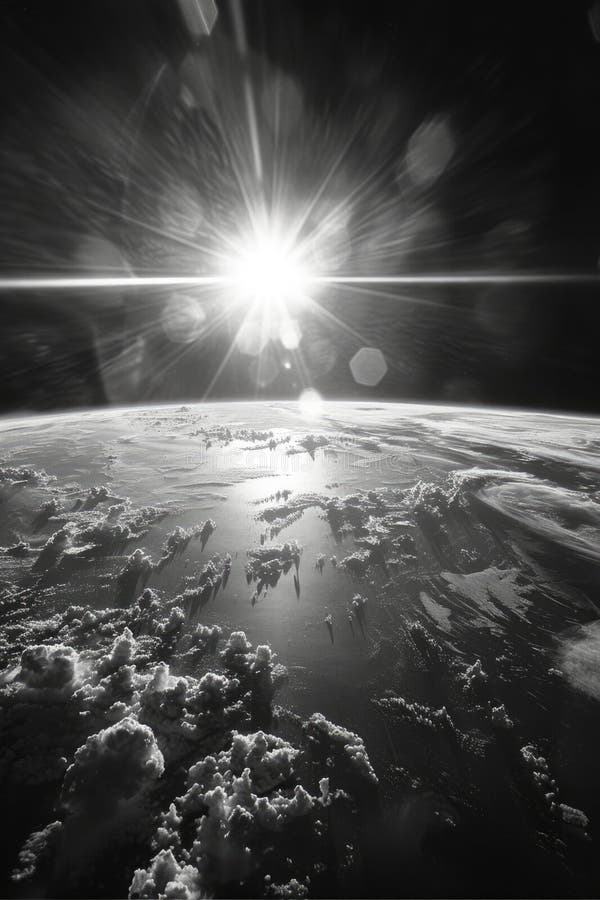 Earth View from Orbit stock image. Image of satellite - 366918323