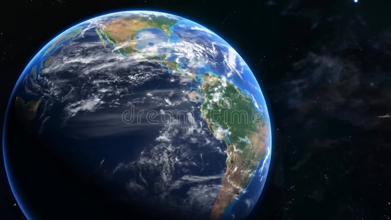 Earth View from Outer Space Stock Footage - Video of orbit, stars ...