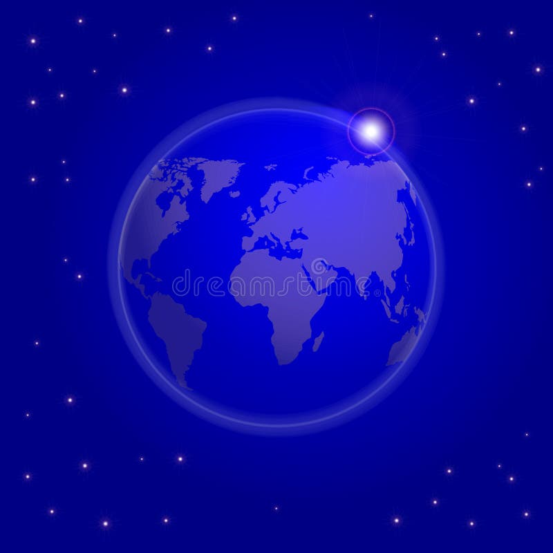 Earth. View from Space. Day. Dawn Stock Vector - Illustration of ...