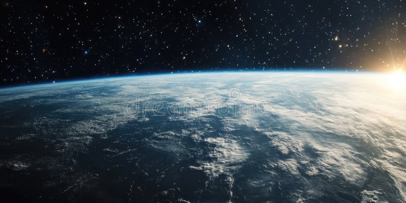 Earth View from Space Station Stock Image - Image of generated, global ...