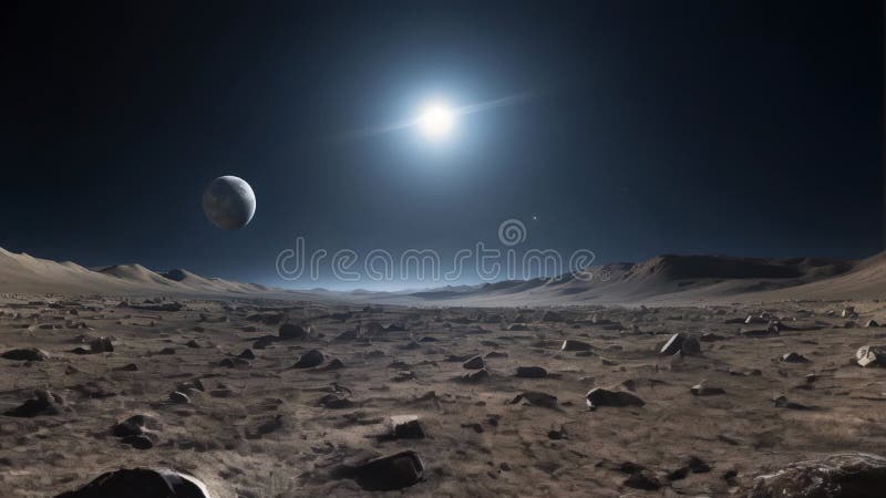 Earth Viewed from the Moon S Surface Stock Video - Video of exploration ...