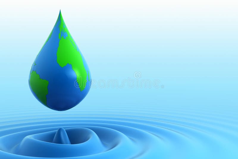 Earth water drop stock illustration. Illustration of ecology - 13515825