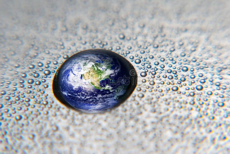 Earth in Drop stock photo. Image of drop, environment - 25069840