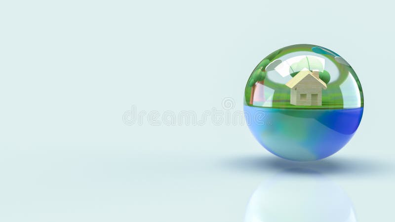 The Earth in Water Drop for World Water Day or Ecology Concept 3d ...