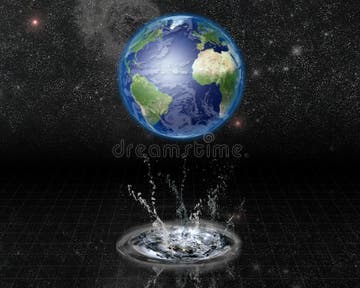 Earth Water Emerge stock illustration. Illustration of energy - 19436113