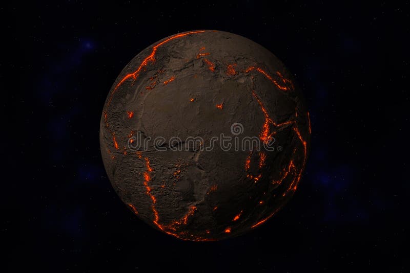 Earth without Water and Plants Stock Illustration - Illustration of ...
