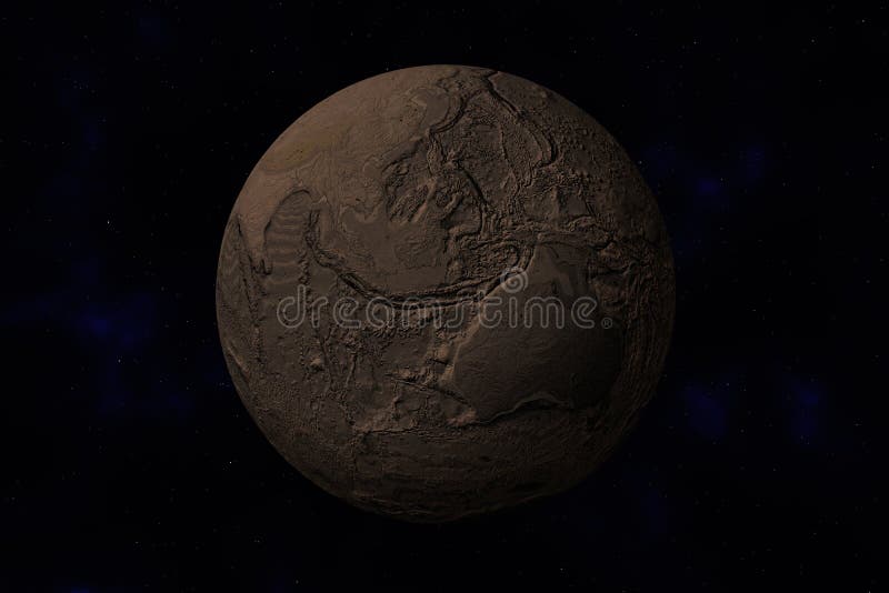 Earth without Water and Plants Stock Illustration - Illustration of ...