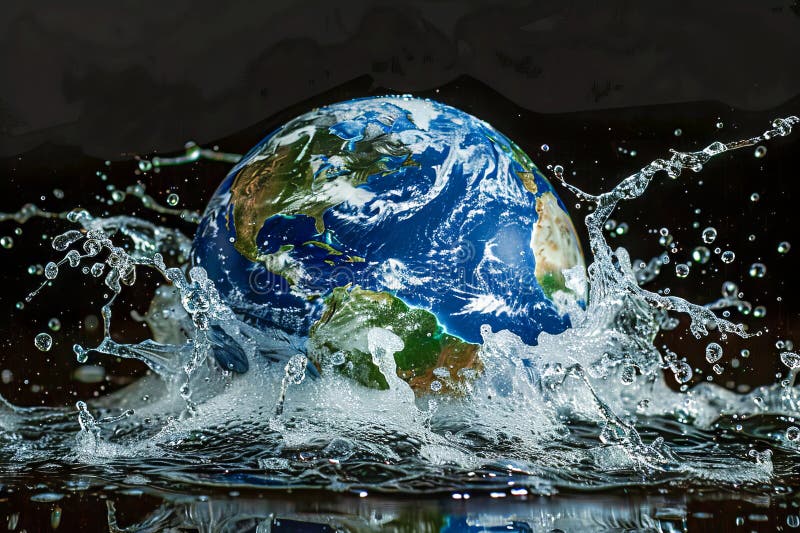 Earth in Water by Samantha Mcdonald Stock Photo - Image of water, earth ...
