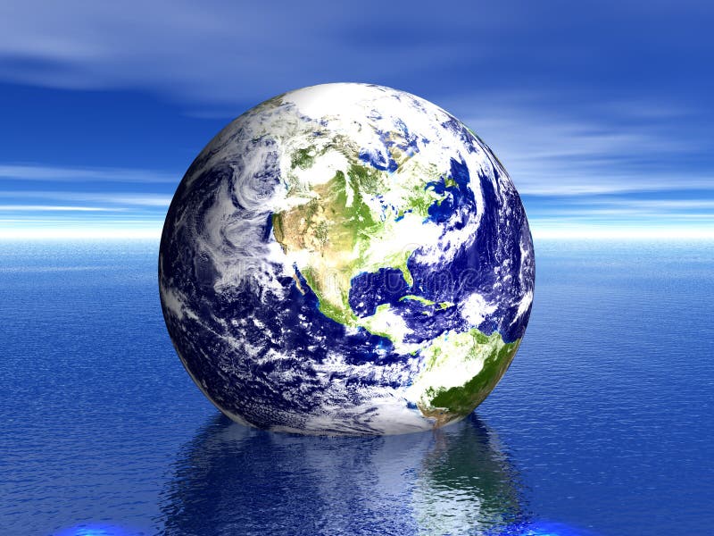 Earth in water! USA stock illustration. Illustration of shutterstock ...