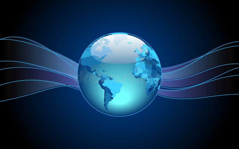 Earth and waves background stock vector. Illustration of design - 14392418