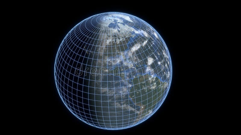 Earth with wireframe. stock illustration. Illustration of earth - 59934143