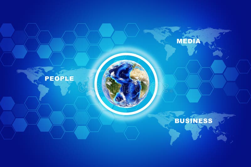 Earth with world map stock illustration. Illustration of business ...