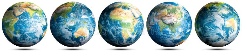 Earth world map set stock illustration. Illustration of blue - 272261146