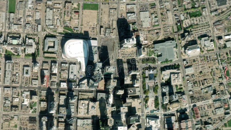 Earth Zoom from Space on Edmonton - Canada. and Zoom Out through Clouds ...