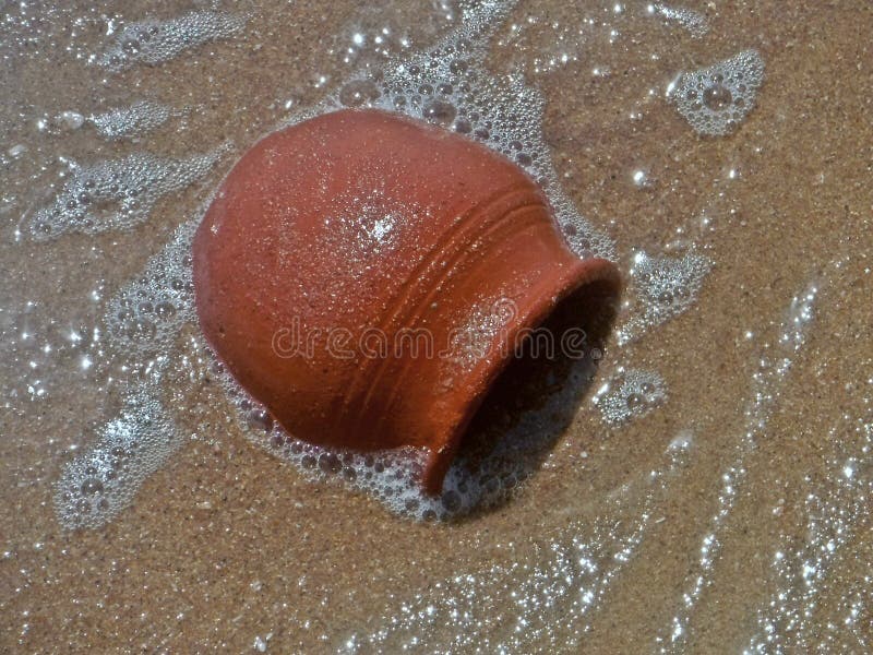 Earthen pot stock image. Image of sand, north, ripples - 102406879