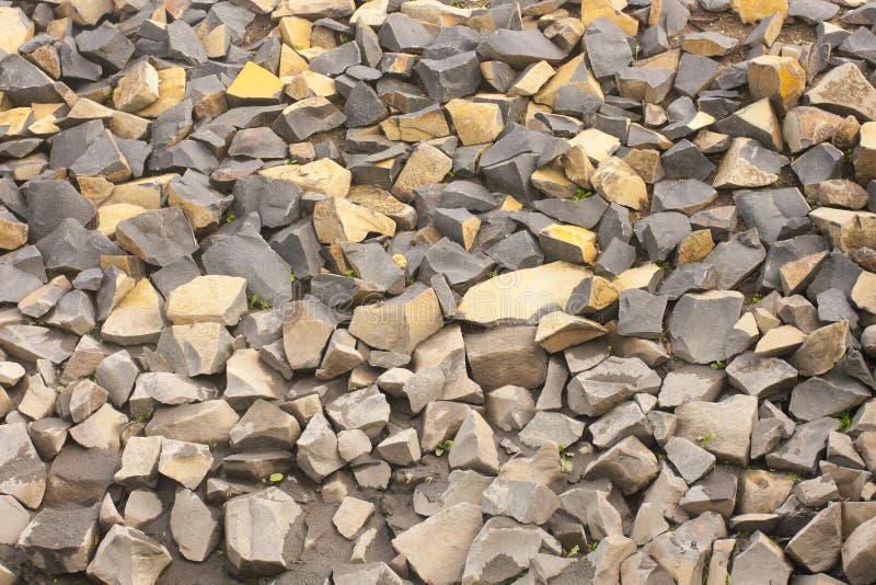 Earthen Wall Decorated with Large Stone Stock Image - Image of material ...