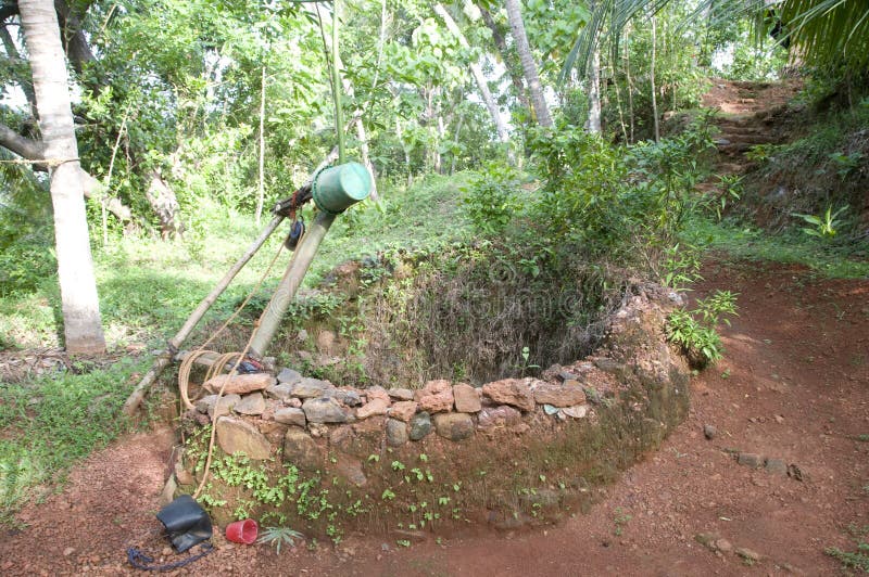 Earthen well stock photo. Image of thicket, rural, countryside - 162380856
