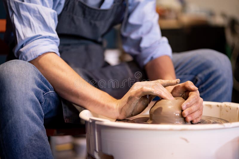 Earthenware the Art of Sculpting Clay with Ceramics Being Molded by ...
