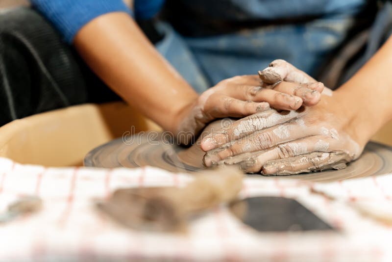 Earthenware the Art of Sculpting Clay with Ceramics Being Molded by ...