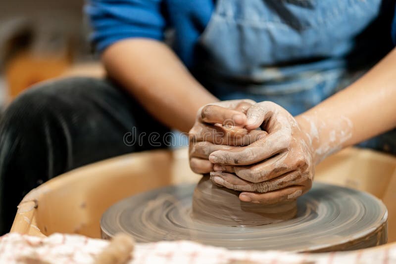 Earthenware the Art of Sculpting Clay with Ceramics Being Molded by ...