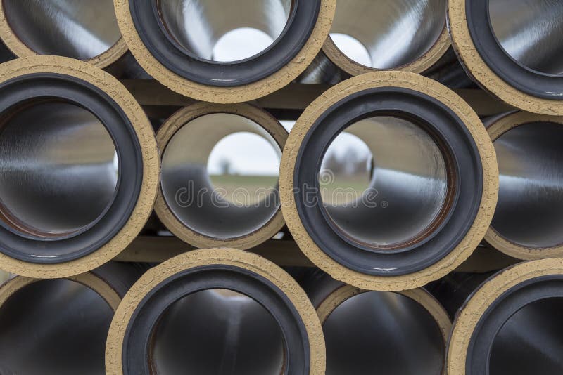 Earthenware pipes stock photo. Image of building, together - 113497984