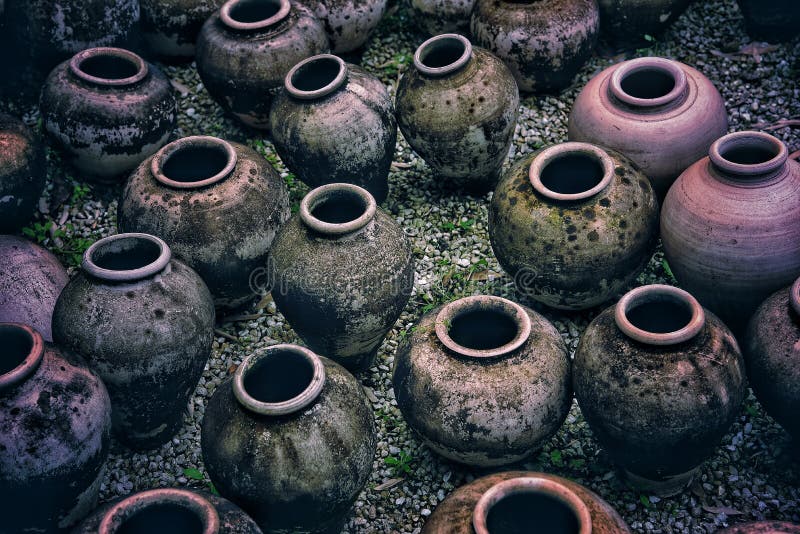 Earthenware Pots on the Ground Stock Image - Image of textures, culture ...