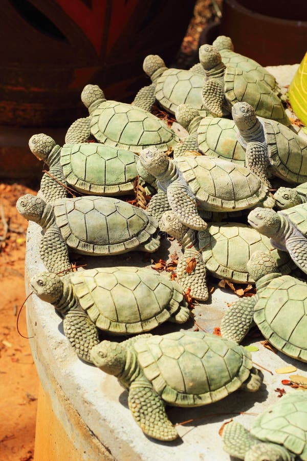 Earthenware Pottery Turtle Beautifully Decorated Stock Image - Image of ...