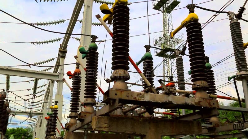 Earthing Connector in High Voltage Electrical Switchgear Stock Footage ...