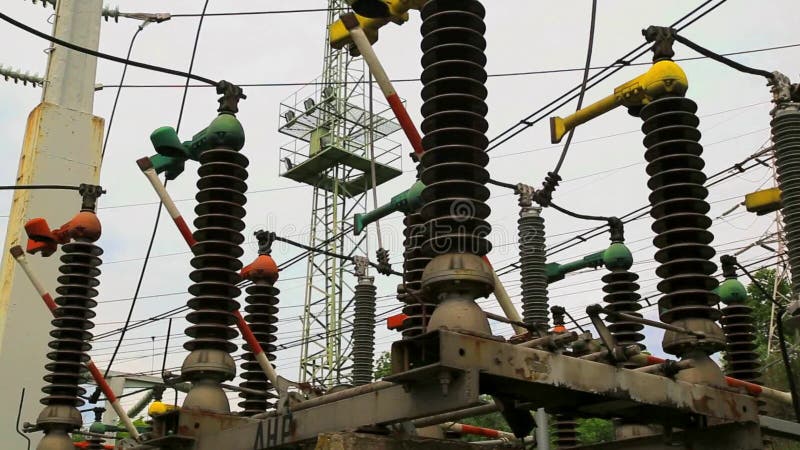 Earthing Connector in High Voltage Electrical Switchgear Stock Footage ...