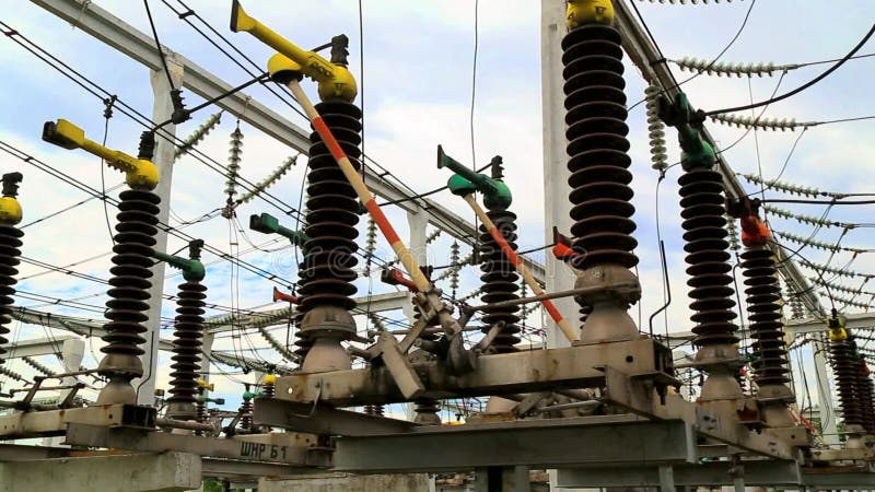 Earthing Connector in High Voltage Electrical Switchgear Stock Footage ...