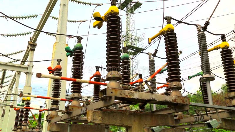 Earthing Connector in High Voltage Electrical Switchgear Stock Video ...