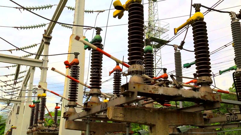 Earthing Connector in High Voltage Electrical Switchgear Stock Footage ...