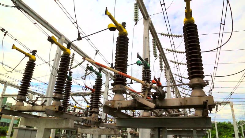 Earthing Connector in High Voltage Electrical Switchgear Stock Footage ...