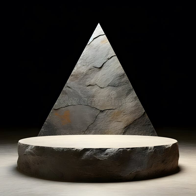 Earthly Elegance Triangular Stone Podium Crafted from Recycled ...