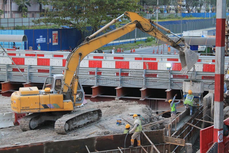 Earthmover in Construction Place Editorial Stock Photo - Image of ...