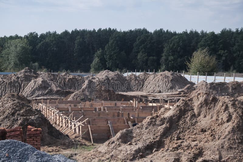 Earthmoving Works at Construction Site in the Forest Stock Photo ...