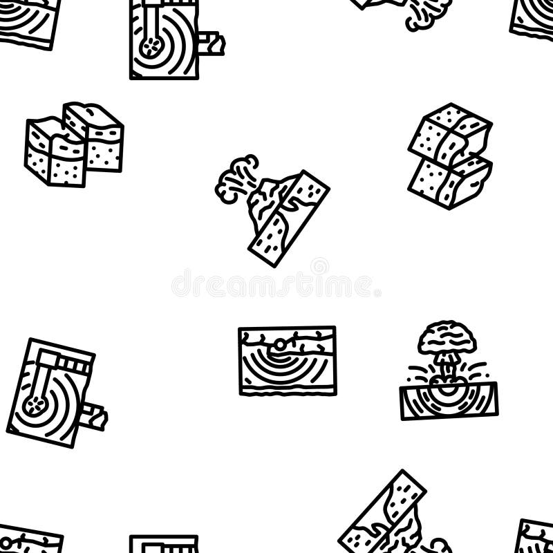 Earthquake Damage Destruction Vector Seamless Pattern Stock Vector ...