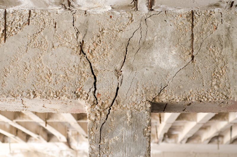 Earthquake Damage Failure Column Stock Photo - Image of frames, iron ...