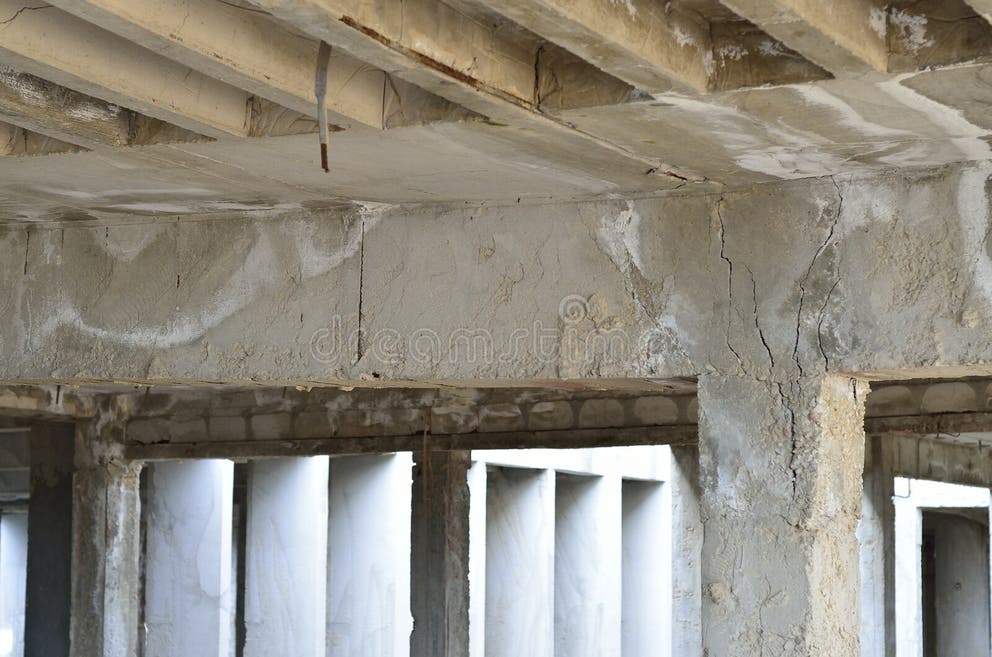Earthquake Damage Failure Column Stock Photo - Image of frames, close ...