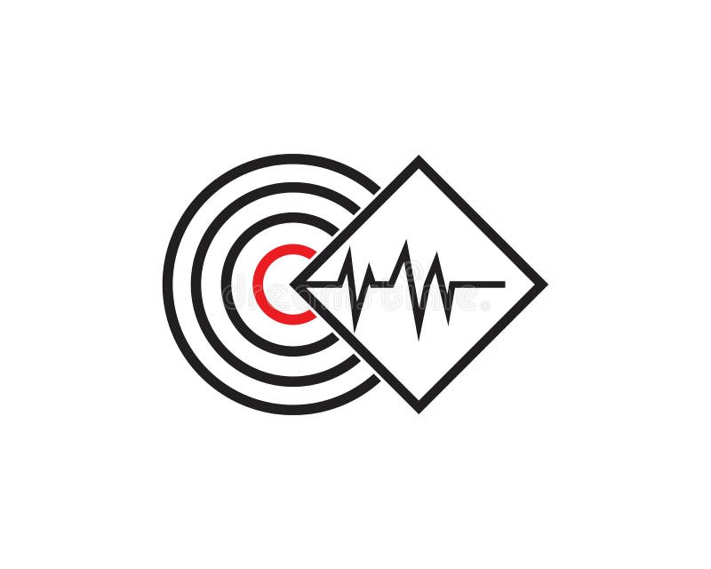 Earthquake Disaster Logo Vector Template Stock Vector - Illustration of ...