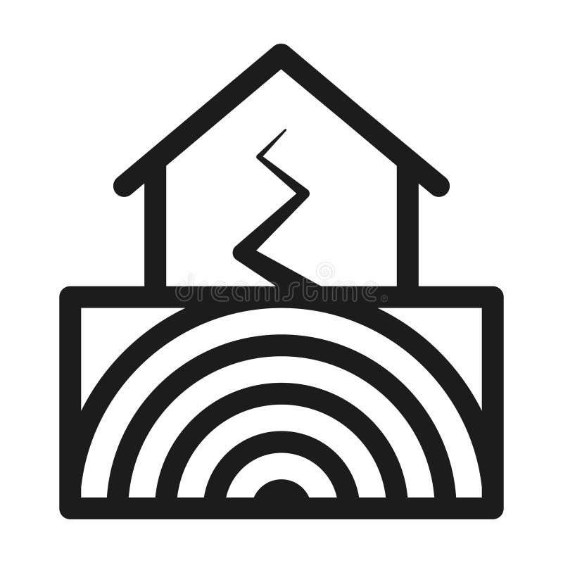 Earth Quake Icon. Isolated Vector Pictogram of Disaster. Stock Vector ...