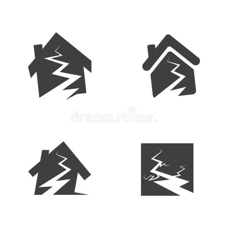 Earthquake icon stock vector. Illustration of broken - 12994068