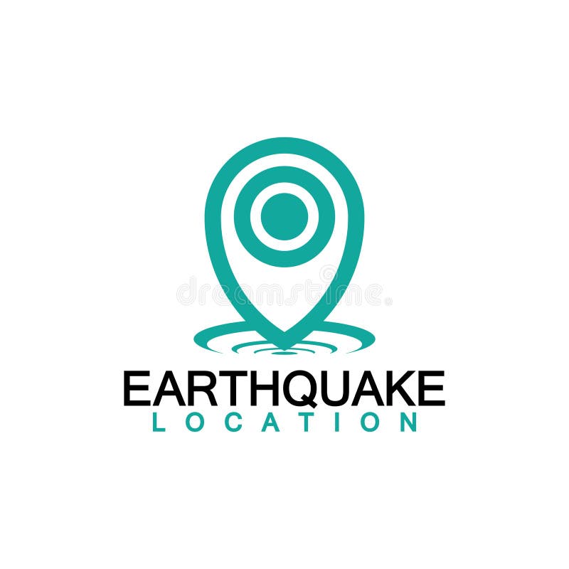 Earthquake Location Icon. Map Pin and Earthquake Vector Illustration ...